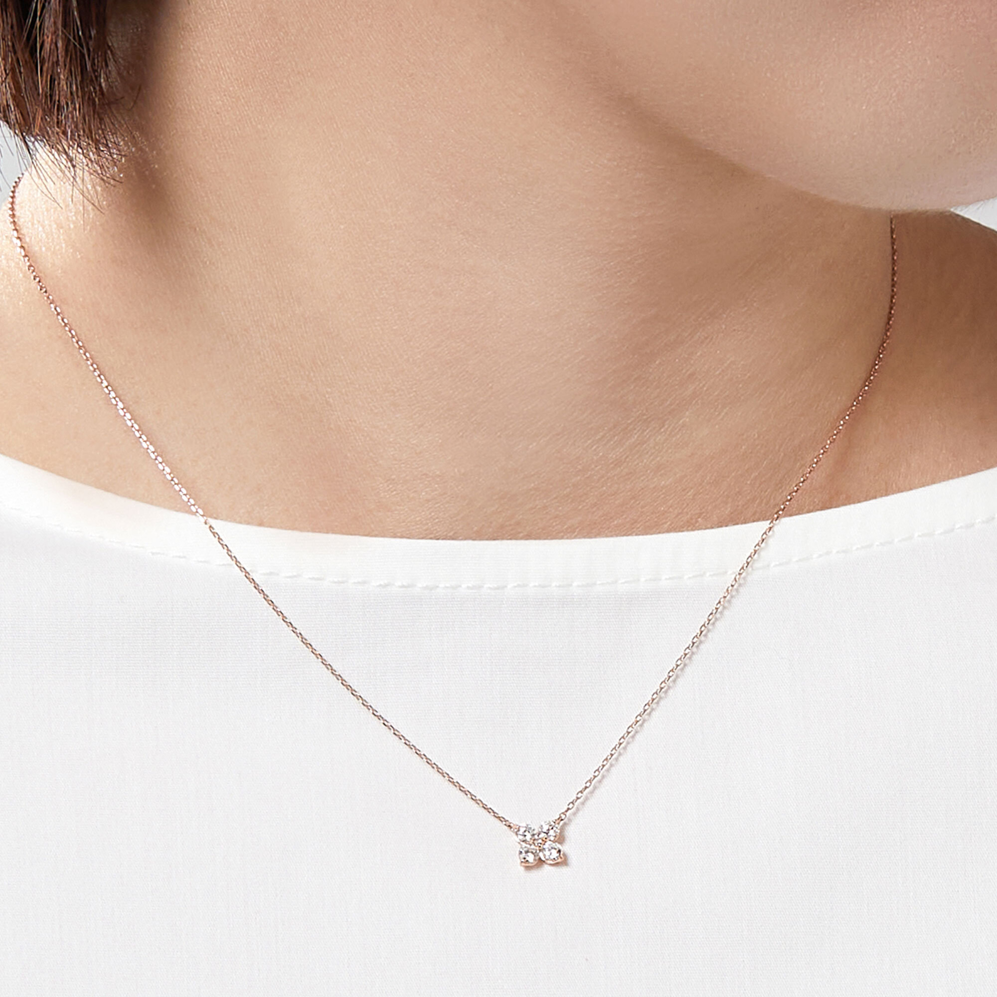 ダイヤモンド カローラ ネックレス 0.28ct（AGAN629945DI）｜ネックレス｜ヴァンドーム青山（Vendome Aoyama）【ジュエリー公式通販】