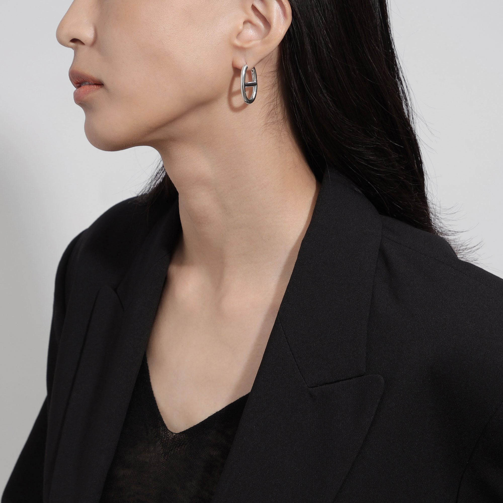 HSSA0127H_SI ポートチェーン・シングルピアス K18ポスト｜single_pierce｜エルエーエイチ（LAH）【公式通販】