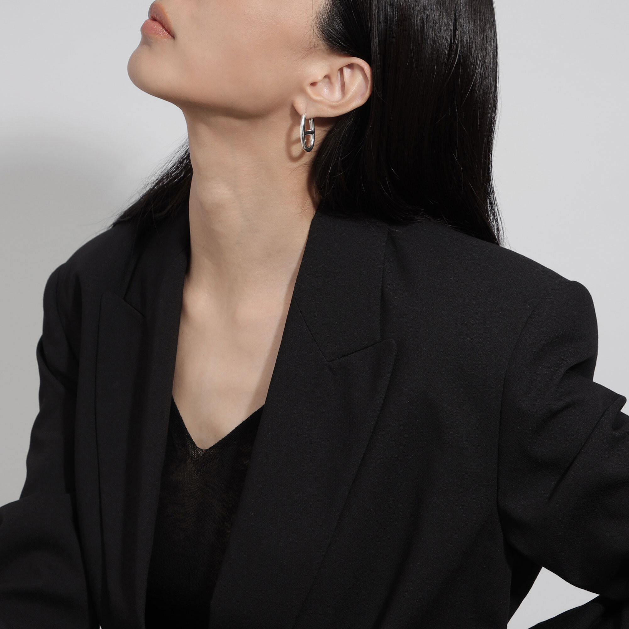 HSSA0127H_SI ポートチェーン・シングルピアス K18ポスト｜single_pierce｜エルエーエイチ（LAH）【公式通販】